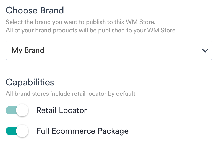 How to set up WM Store for your brand