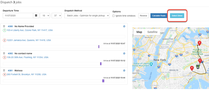 WM Dispatch: What's the map view and the driver dispatch workflow?