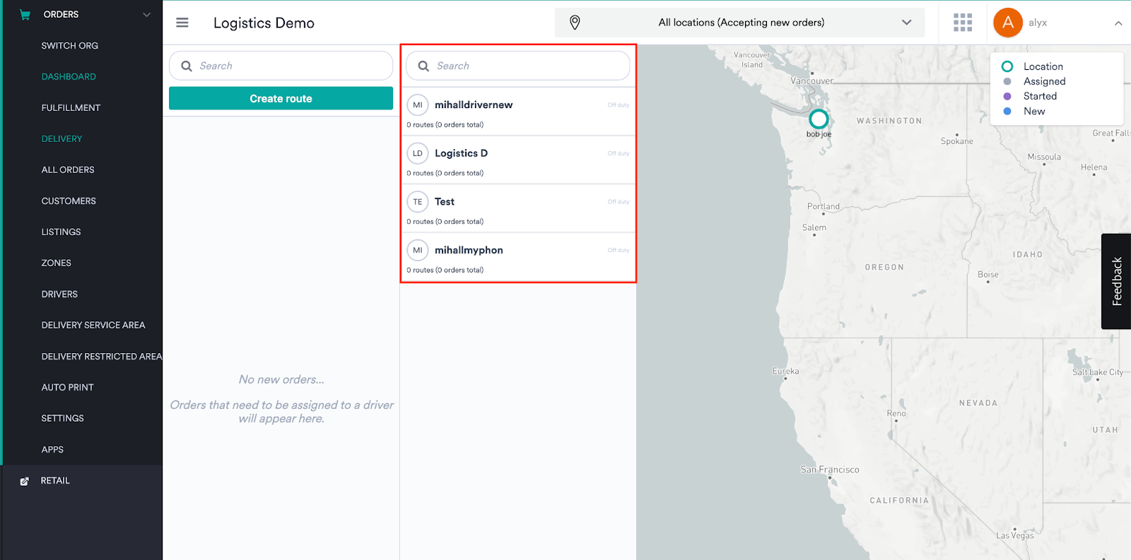 WM Orders: How to assign a route to a driver