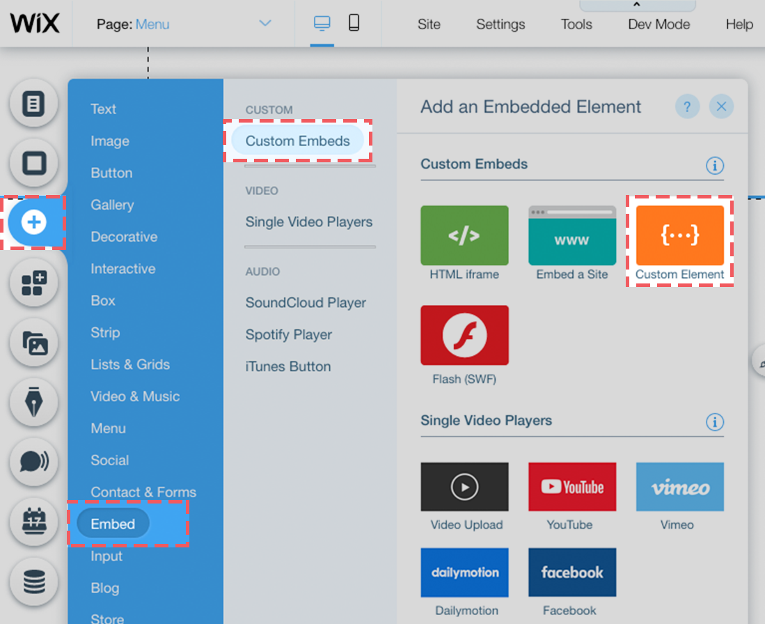 WM Store: How to embed in Wix